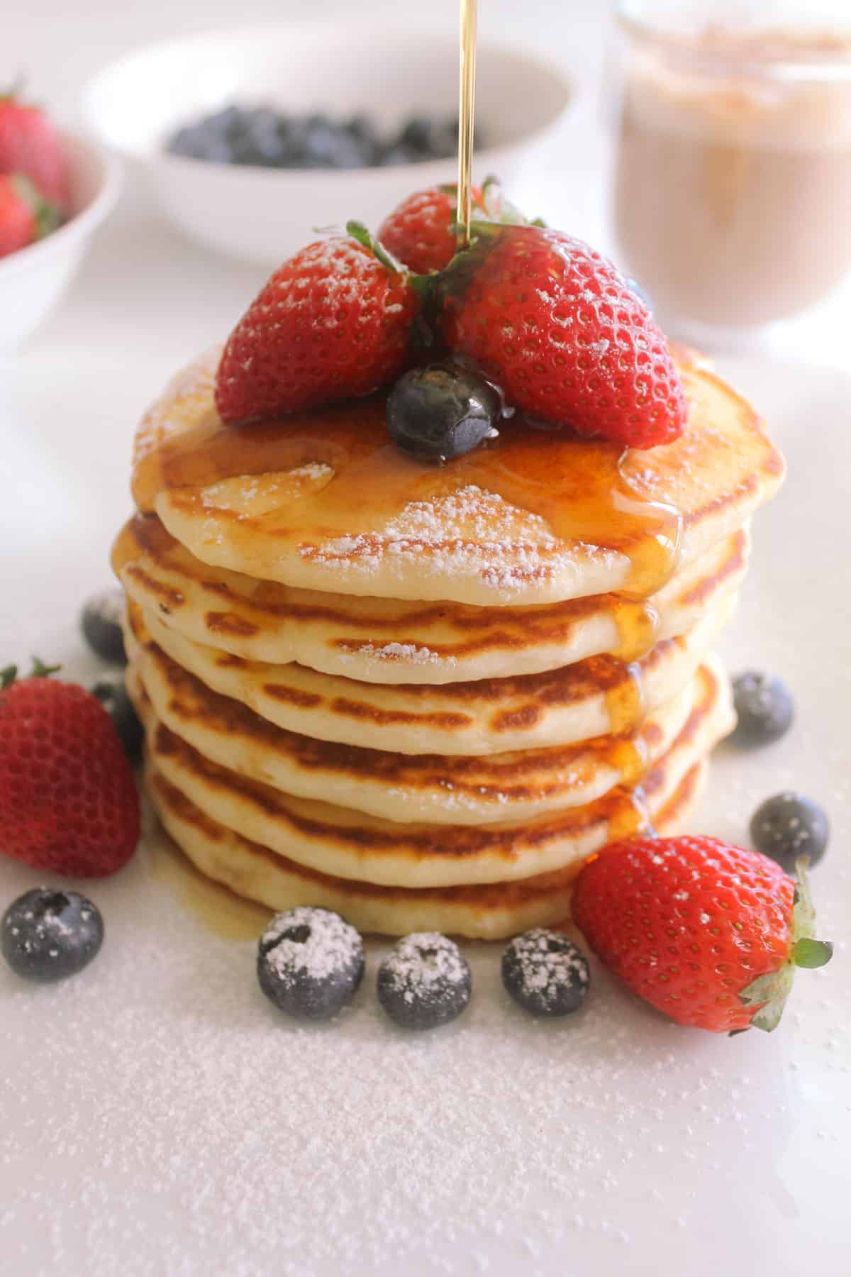 Easy Fluffy Pancakes - The Spinning Spoon